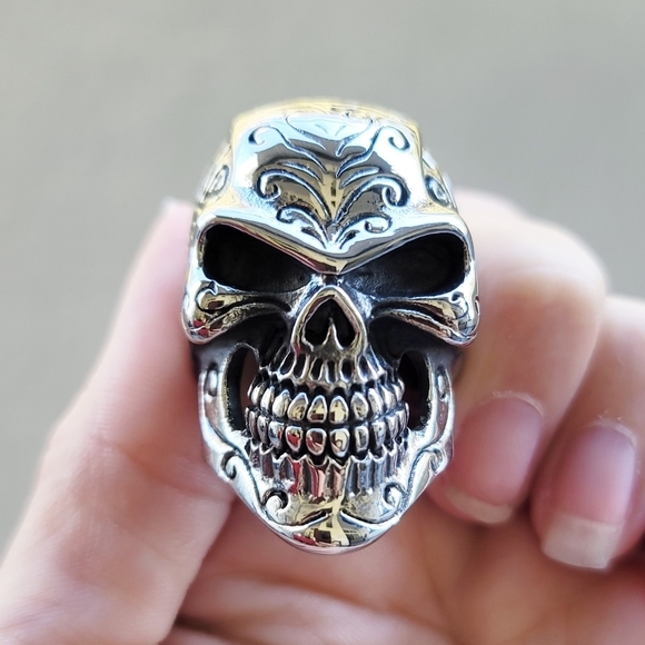 Evil King | Accessories | Evil King Mens Biker Ring Black Oxidized ...